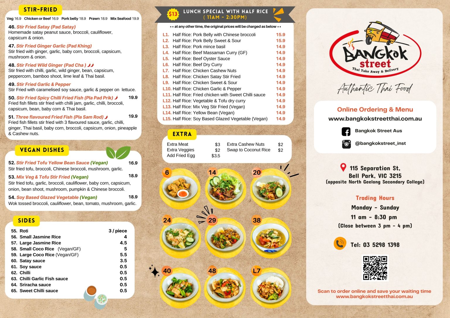 Menu - Bangkok Street Thai Restaurant